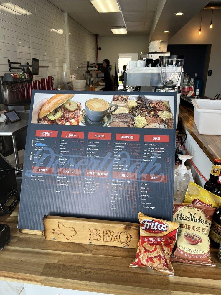 Menu at Desert Oak Barbecue, El Paso, Rich Beem Blvd Suite 101