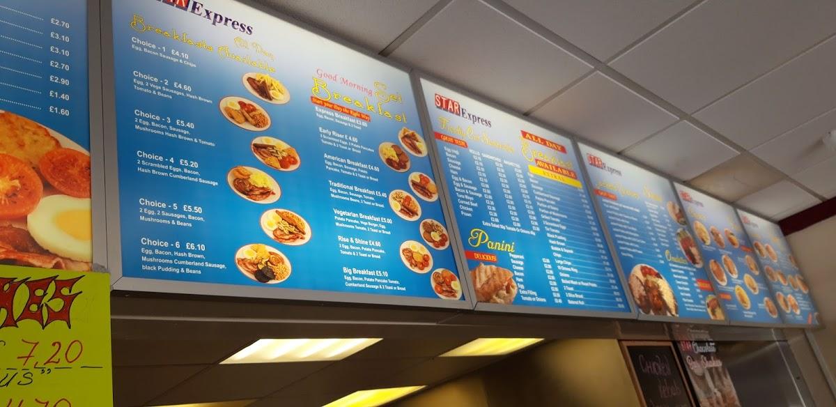 Menu at Star Express fast food, Carshalton, 326 Wrythe Ln