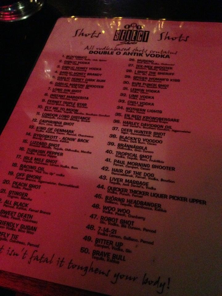Menu at Garlic & Shots pub & bar, London