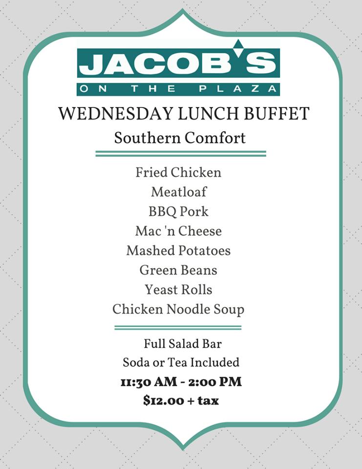 Menu at Jacob's On The Plaza pub & bar, Tallahassee
