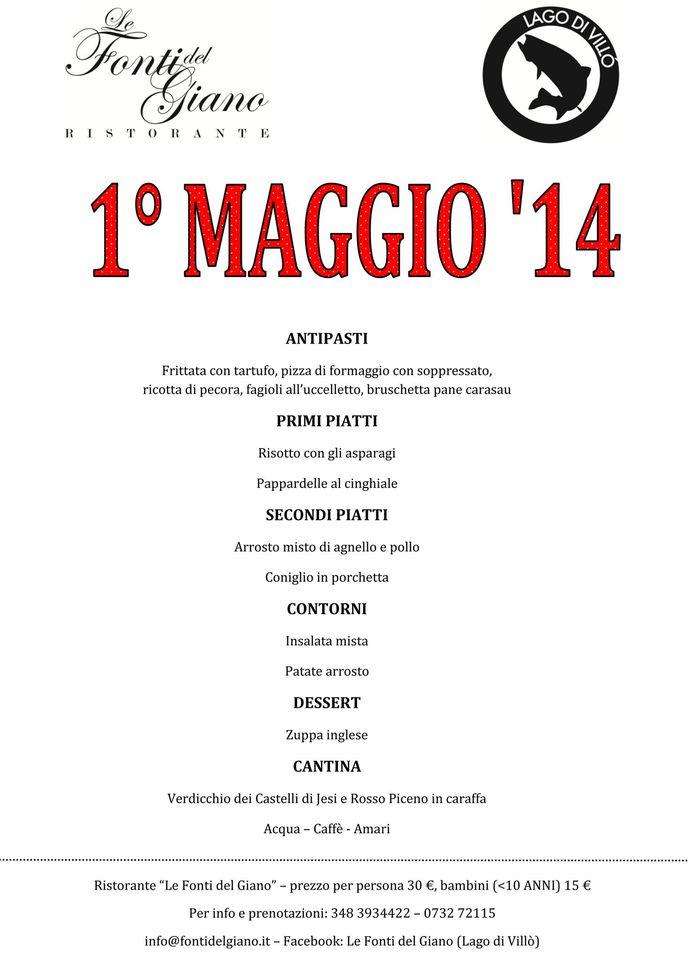 Menu da Ristorante Le Fonti del Giano, Italia