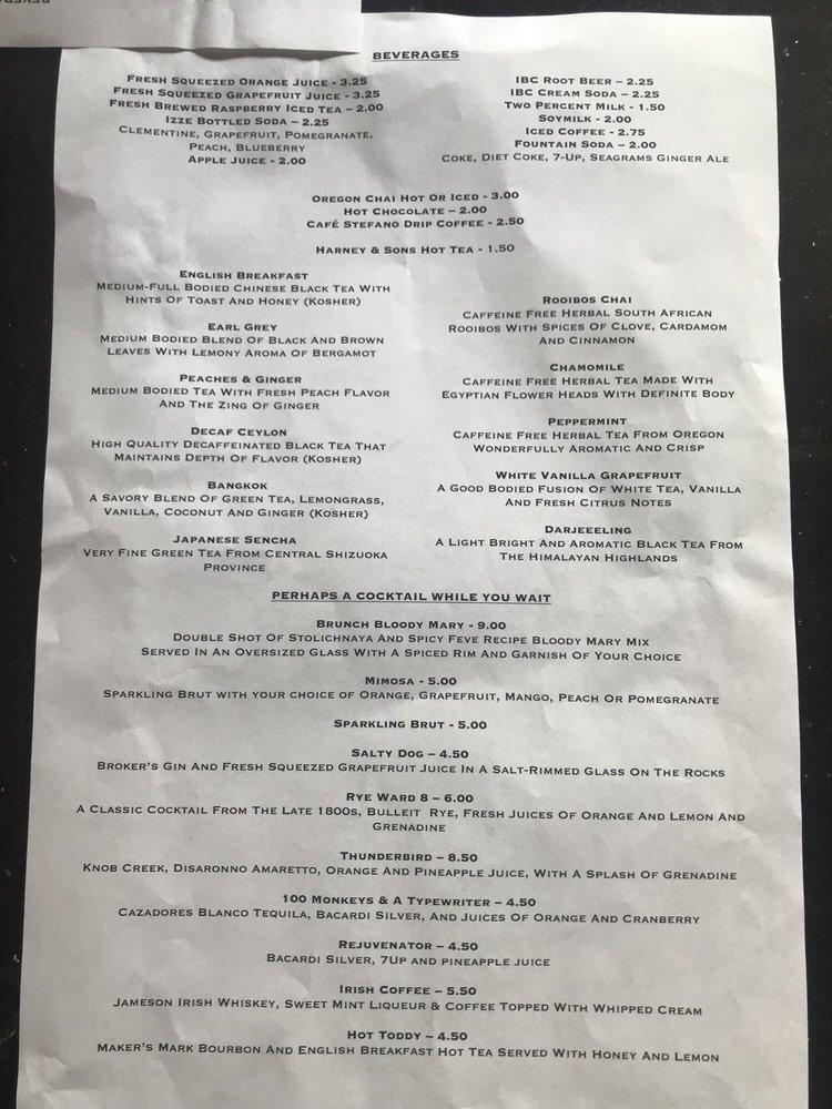 Menu at The Feve pub & bar, Oberlin