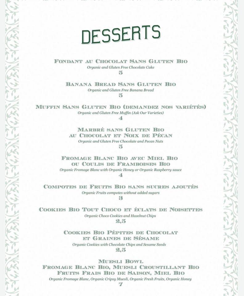 Menu at Woo Monaco restaurant, Monaco-Ville