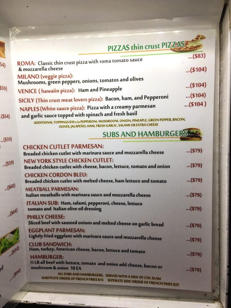 Menu at A Taste Of Italy restaurant, Puerto Vallarta