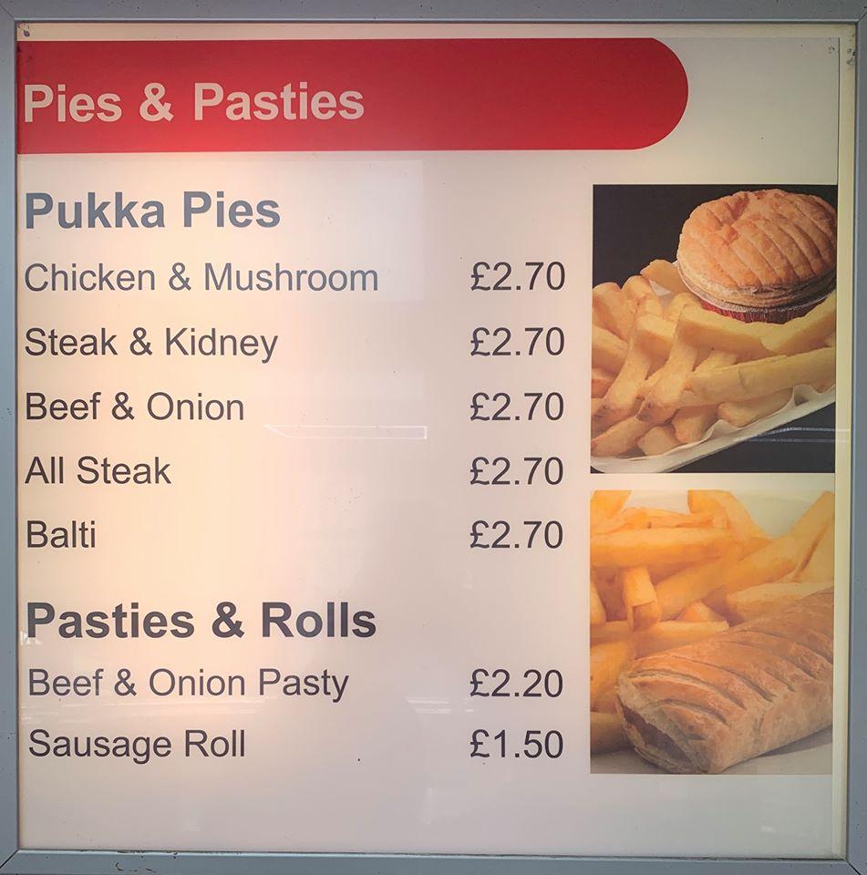 Menu at Brookside Fish Bar, Burbage