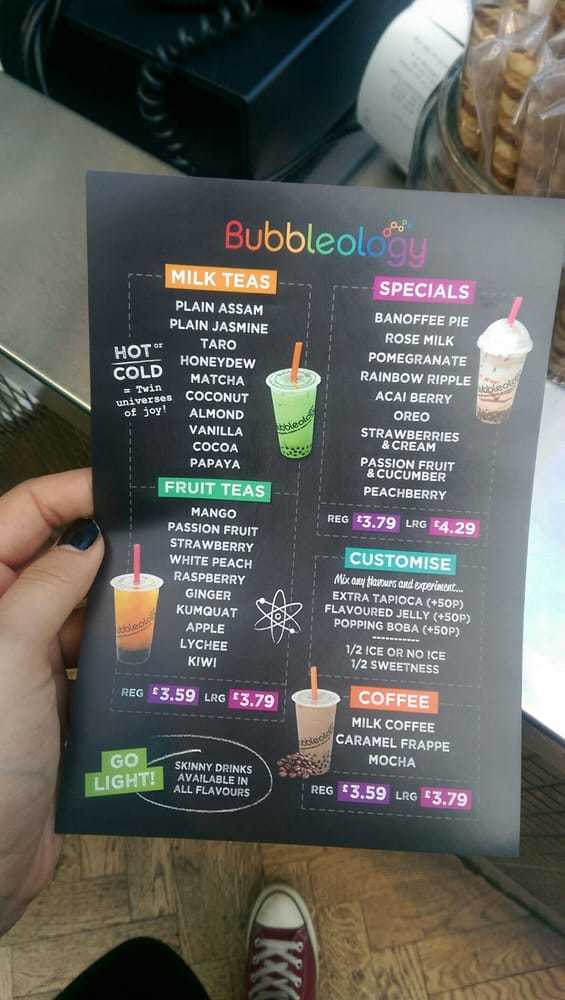Menu at Bubbleology Westfield Stratford pub & bar, London, 1st Floor