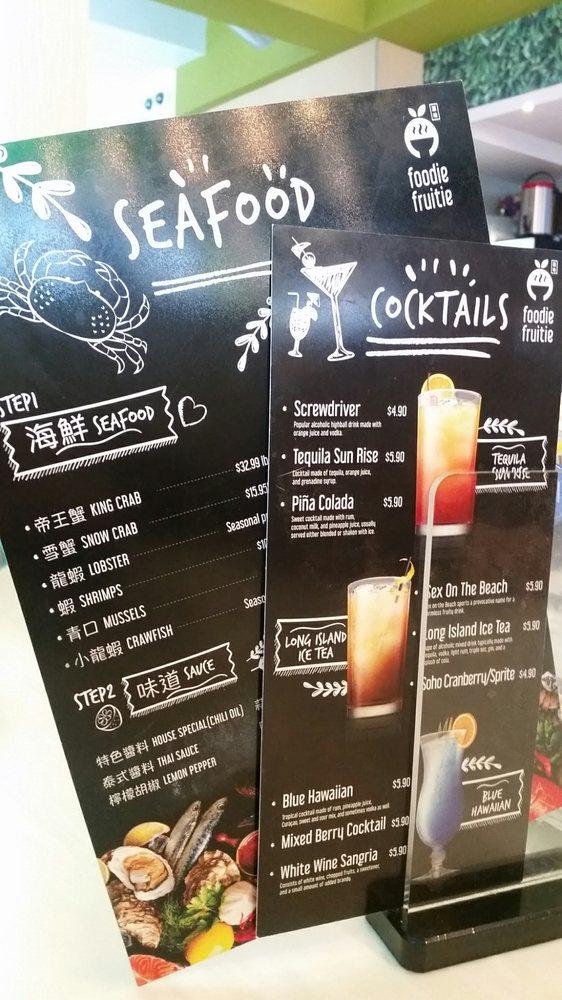 Menu at Foodie Fruitie restaurant, Waterloo