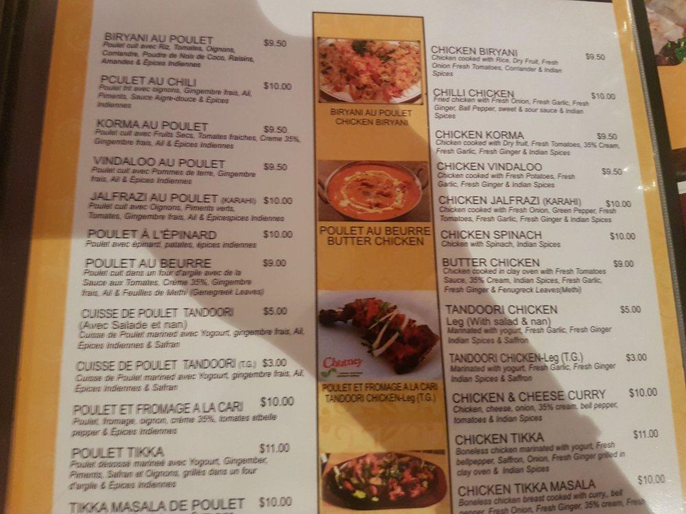 Menu at Restaurant Didar, Montréal
