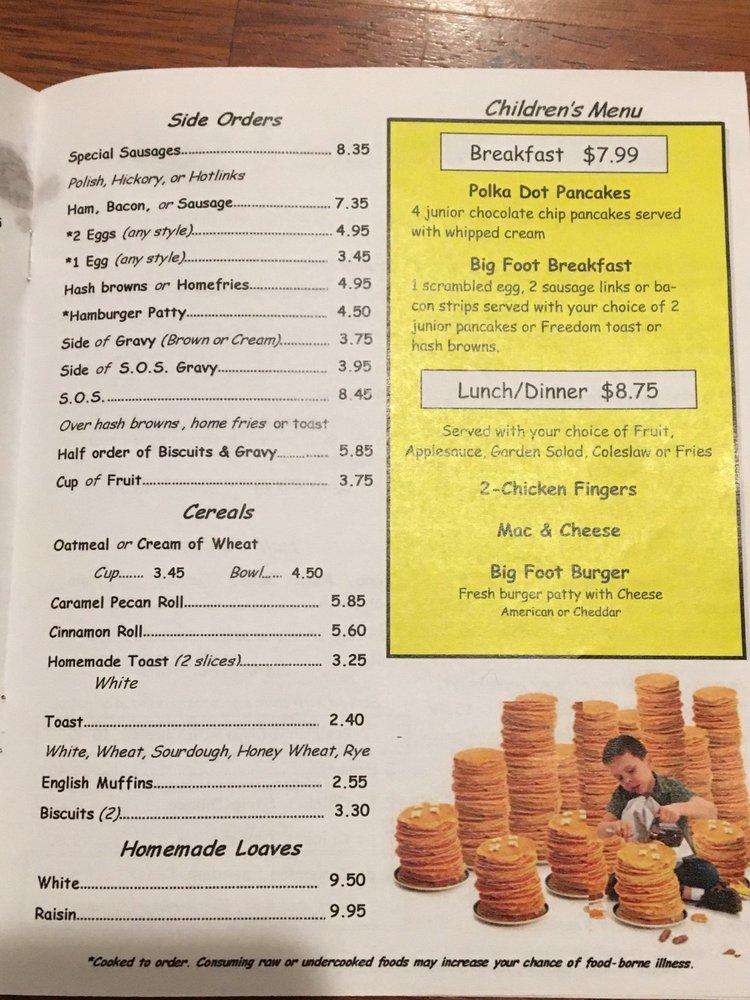 Menu at Anglea's Restaurant, Tacoma