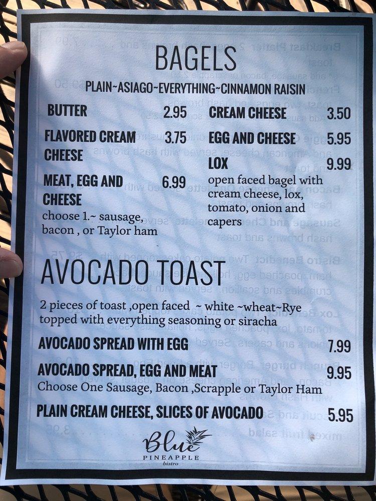 Carta del pub y bar Blue Pineapple Bistro, Englewood