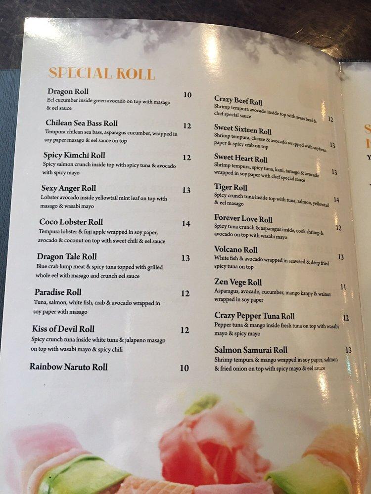 Menu at Fuku Japanese Sushi Burrito & Asian Kitchen restaurant, Hazlet