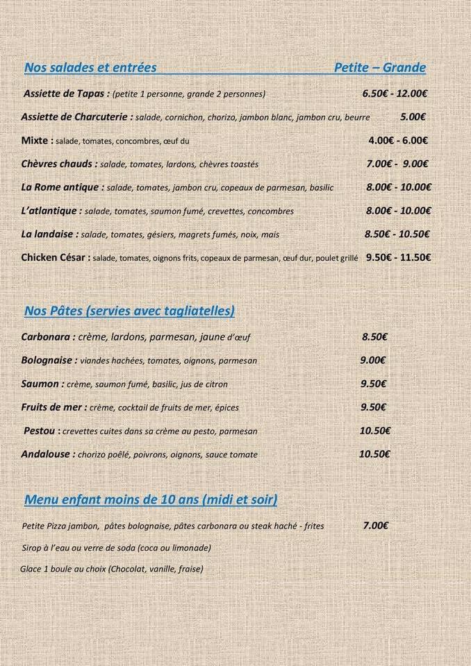 Menu Romain Antique