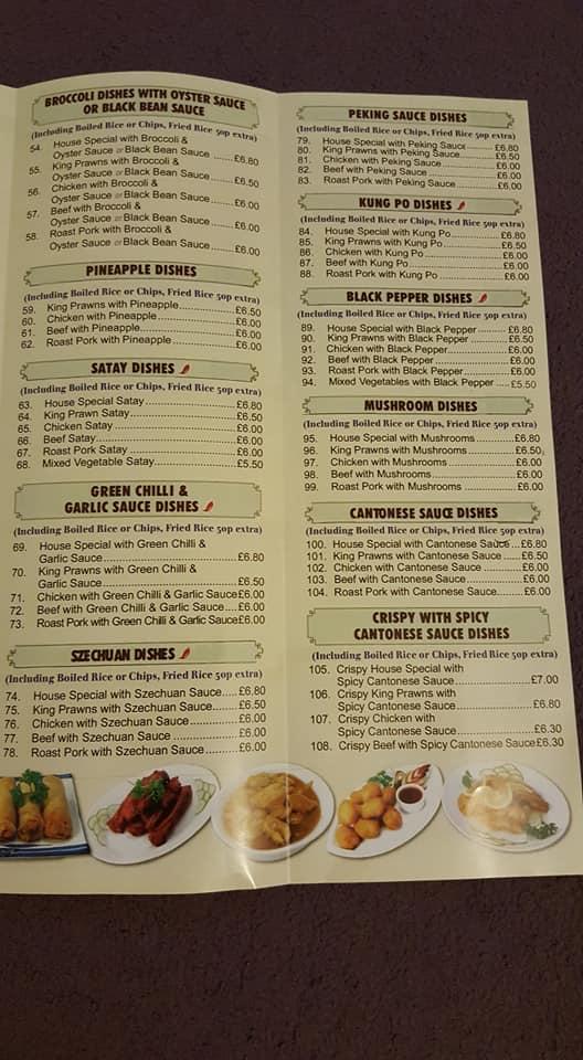 Menu at Silver Inn fast food, Wallsend