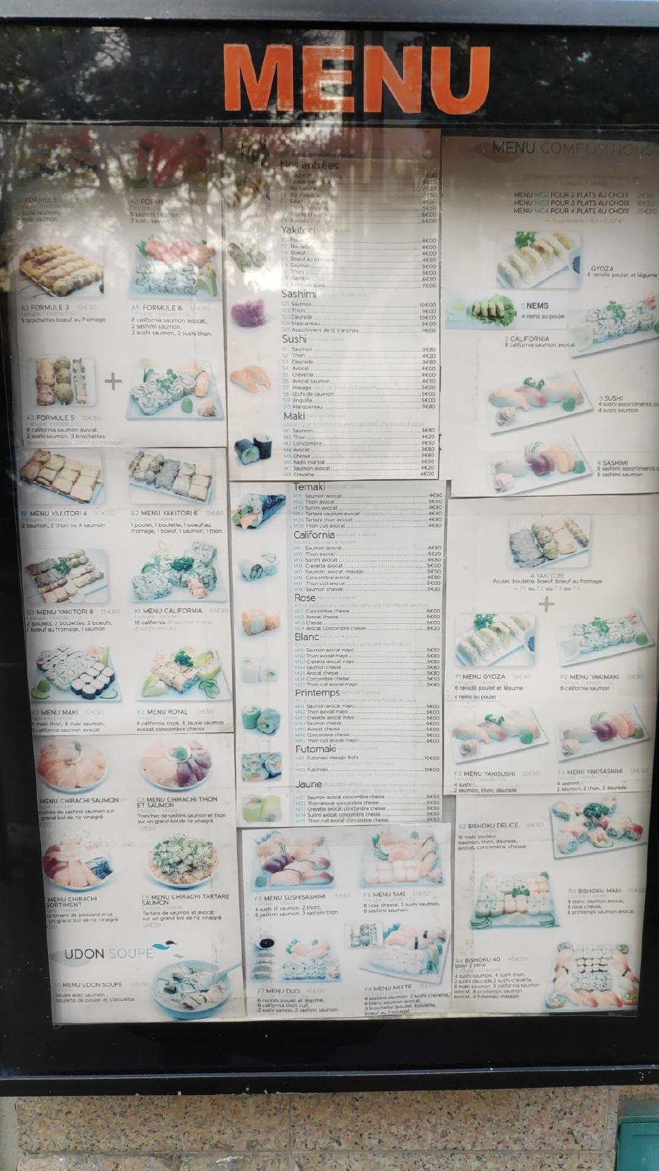 Menu at Bishoku restaurant, Suresnes, 14 Rue Frédéric Clavel