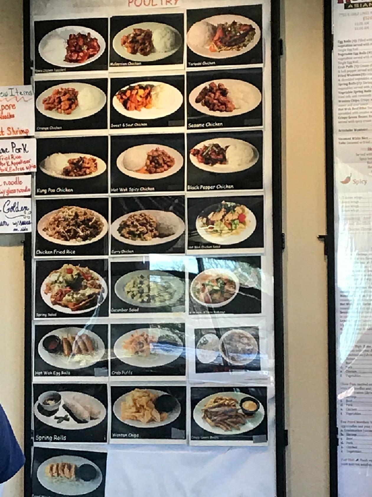 Menu at Hot Wok Asian Bistro restaurant, Tucson, E Golf Links Rd # 119