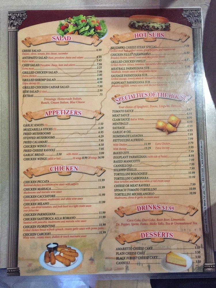 Menu at Little Brother's Pizza pizzeria, Burleson