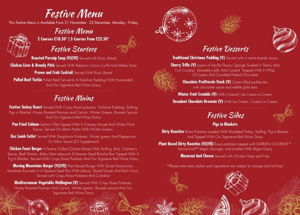 Menu at The Queens Head Little Eaton pub & bar, Derby, The Queens Head