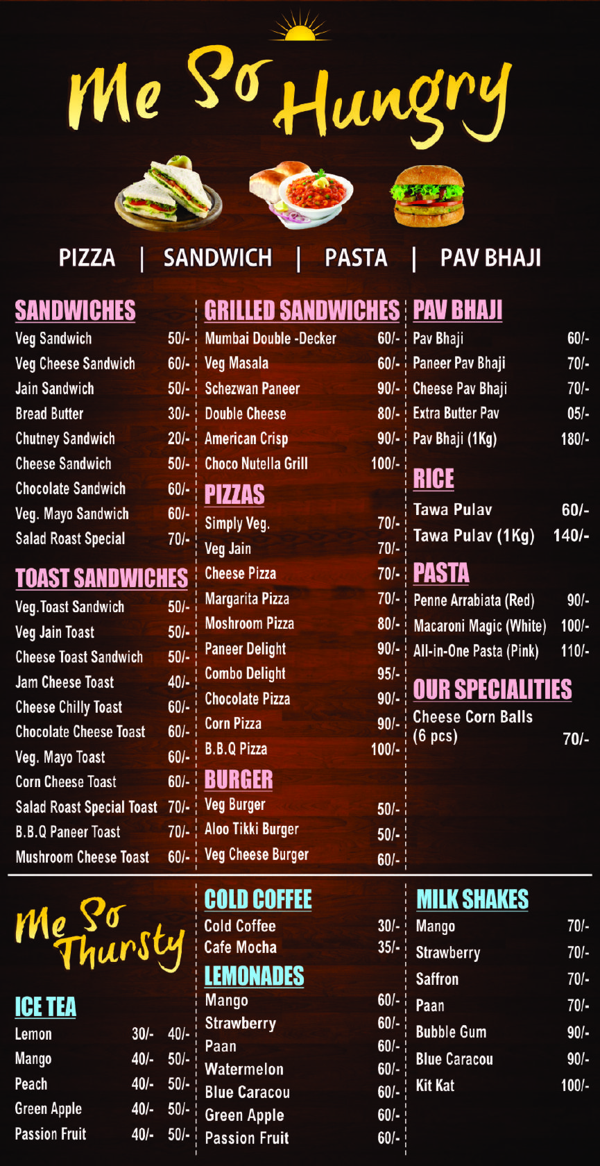 Menu at Sandwich house, Pimpri-Chinchwad