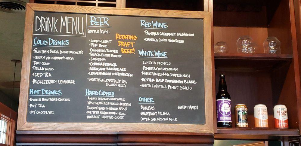 Menu at Spuds Waterfront Grill restaurant, Sandpoint