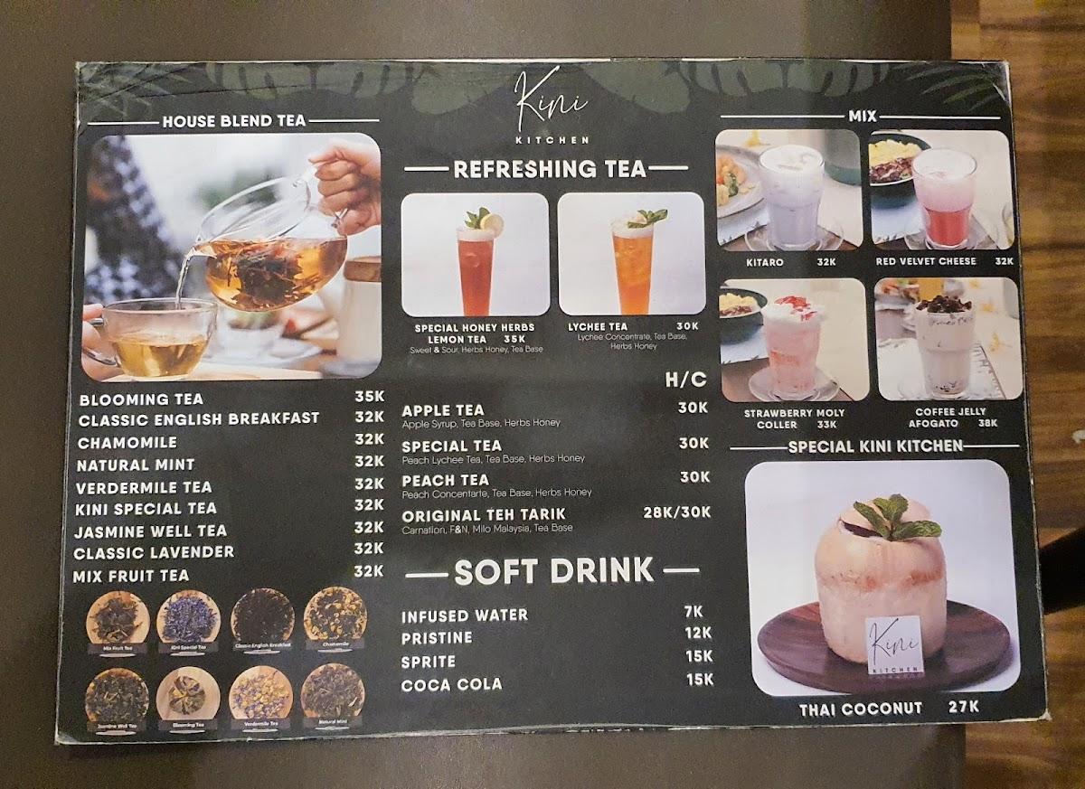 Menu at Kini Kitchen restaurant, Medan