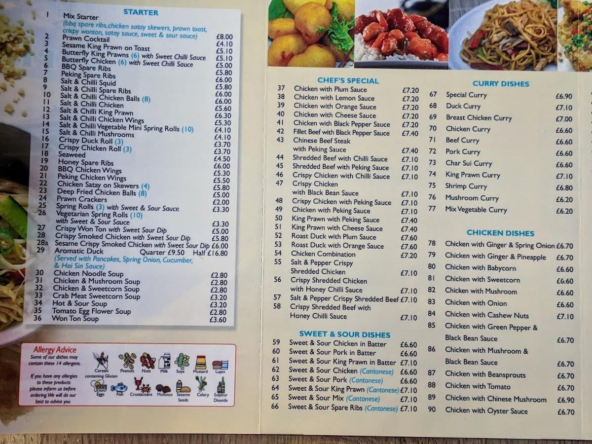 Menu at New World Chinese fast food, Alloa