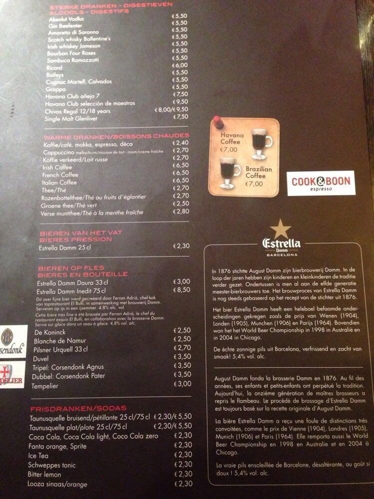 Speisekarte von Pampas Rodizio, Antwerpen