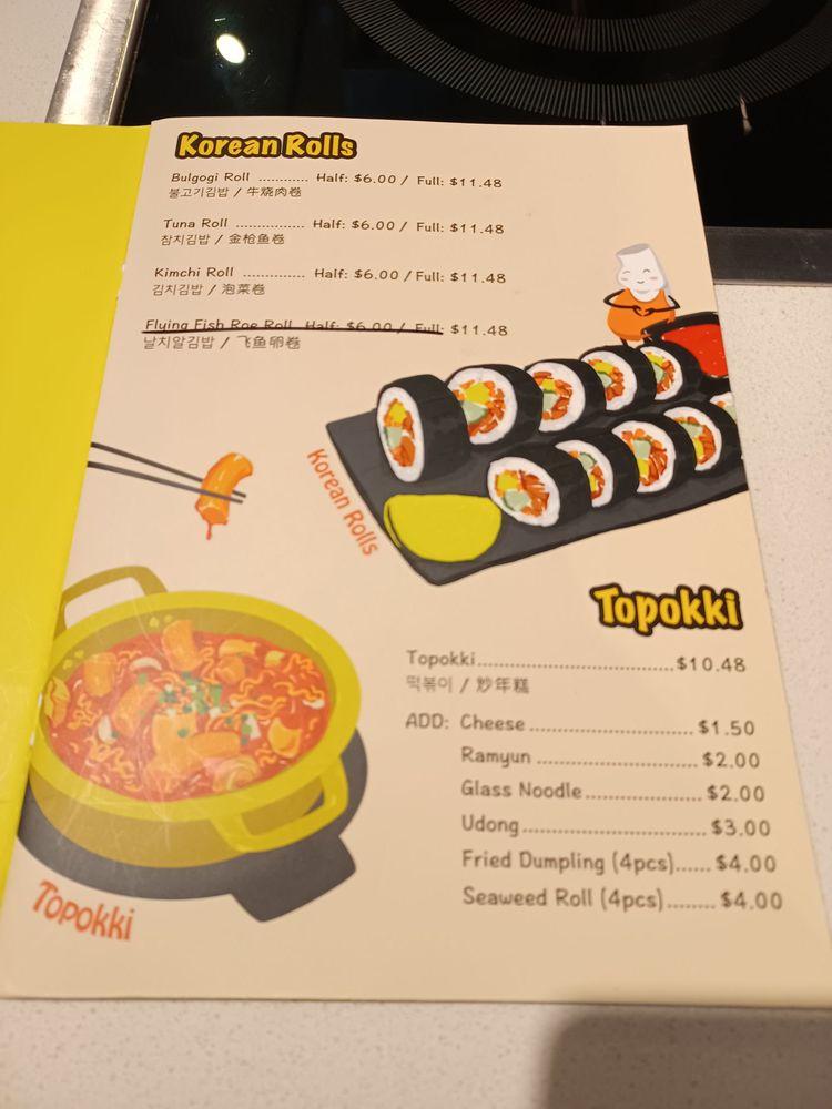 Carta del restaurante Big Rice Korean Cuisine, Walnut