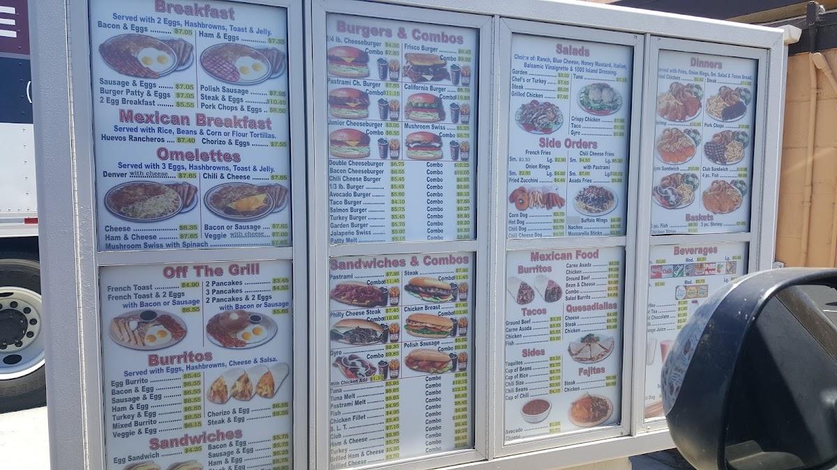 Menu at Steve's Charburger fast food, Torrance, Anza Ave