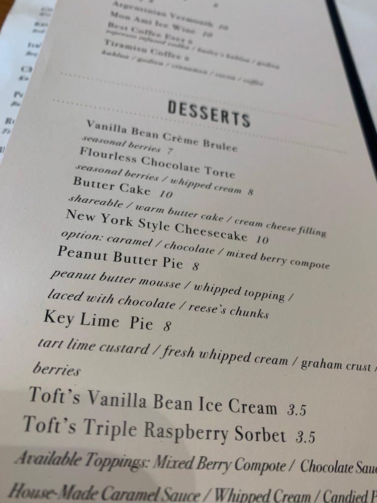Menu at Gideon Owen Wine Company pub & bar, Lakeside Marblehead