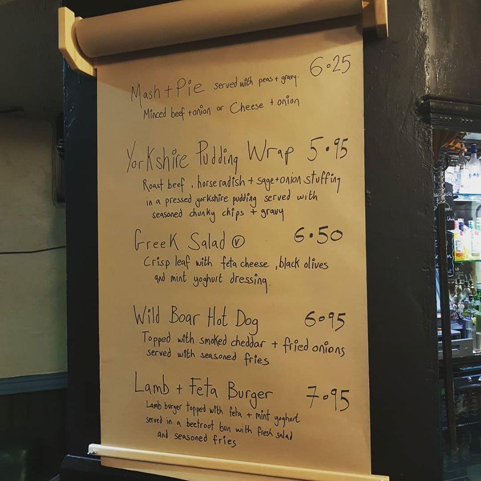 Menu at The Fox & Newt pub & bar, Leeds