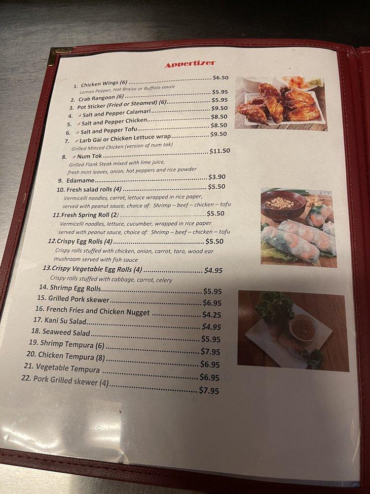 Menu at Mei Garden Asian fusion, Thai Vietnamese chinese food ...