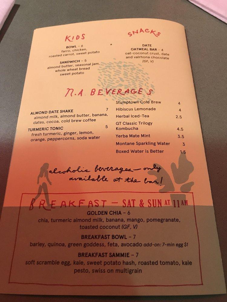 Menu at Recess (Krog Street) pub & bar, Atlanta