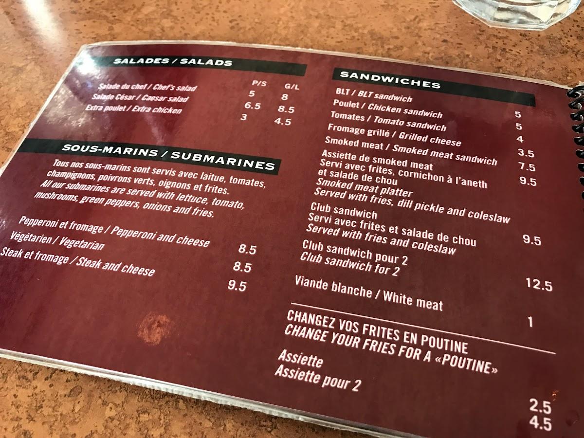 Menu at Restaurant Maurice, Ayer's Cliff