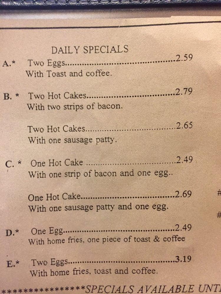 Menu at Kelly's Scenic View Restaurant, Everett, 504 E Main St