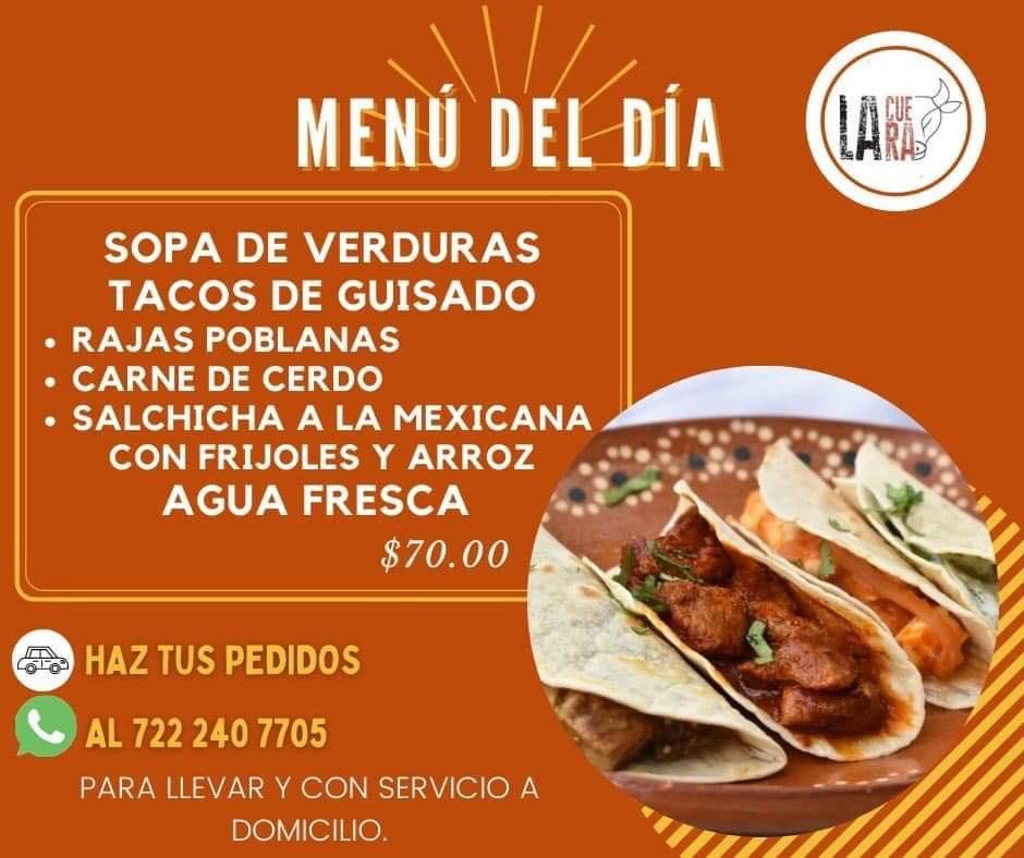 Carta del restaurante LA CUERA FOOD TRUCK COMIDA TAMAULIPECA, Toluca ...