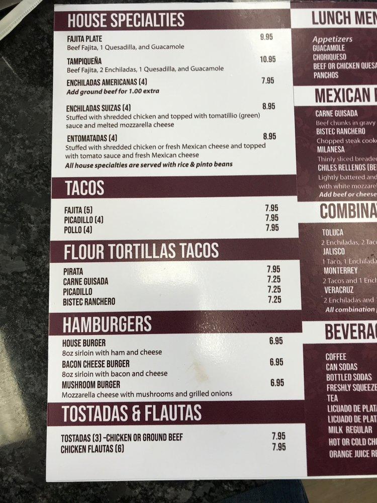 Menu at Ricardo's Restaurant- Jaime Zapata Ave., Brownsville, Jaime J ...