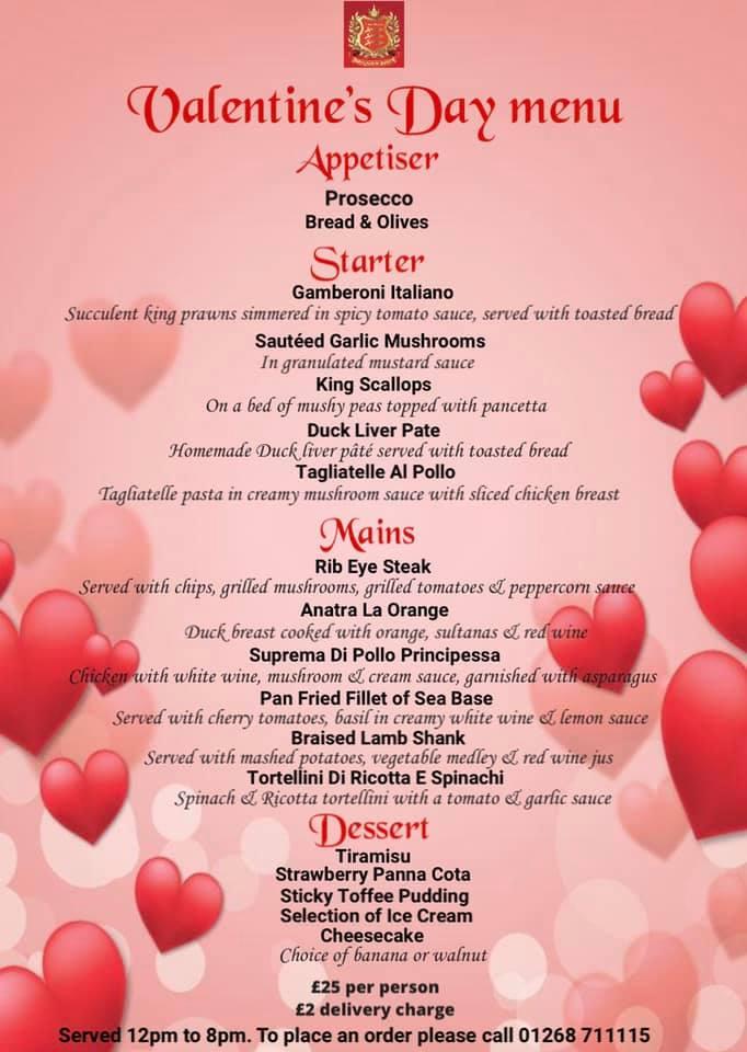 Menu at Beauvoir Arms restaurant, Ramsden Heath