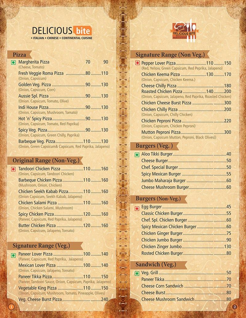 Menu at Delicious bite mahilpur, Mahilpur