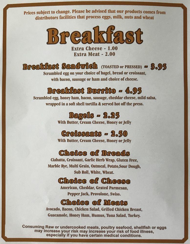 Menu at Garden Patch Cafe, Chiefland