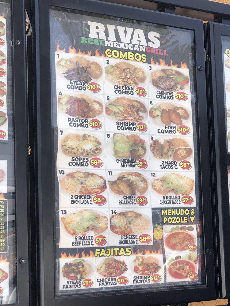 Menu at RIVAS MEXICAN GRILL #9 restaurant, Carson City