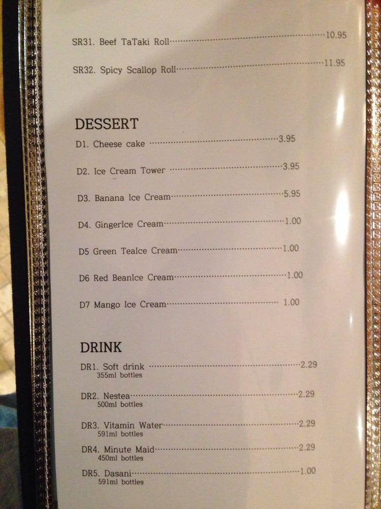Menu at Japan Go Sushi restaurant, Moncton