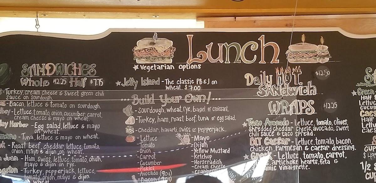 Menu at Red Cup Cafe, Mukilteo