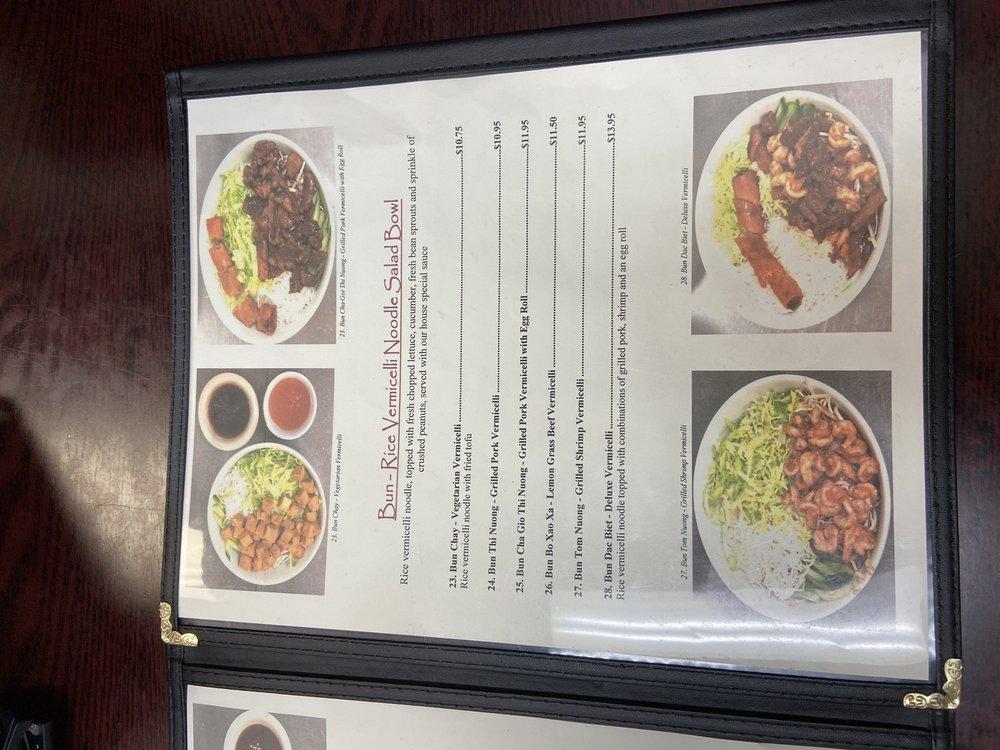 Menu at Pho Ly Asian Cuisine, Inc restaurant, Evergreen