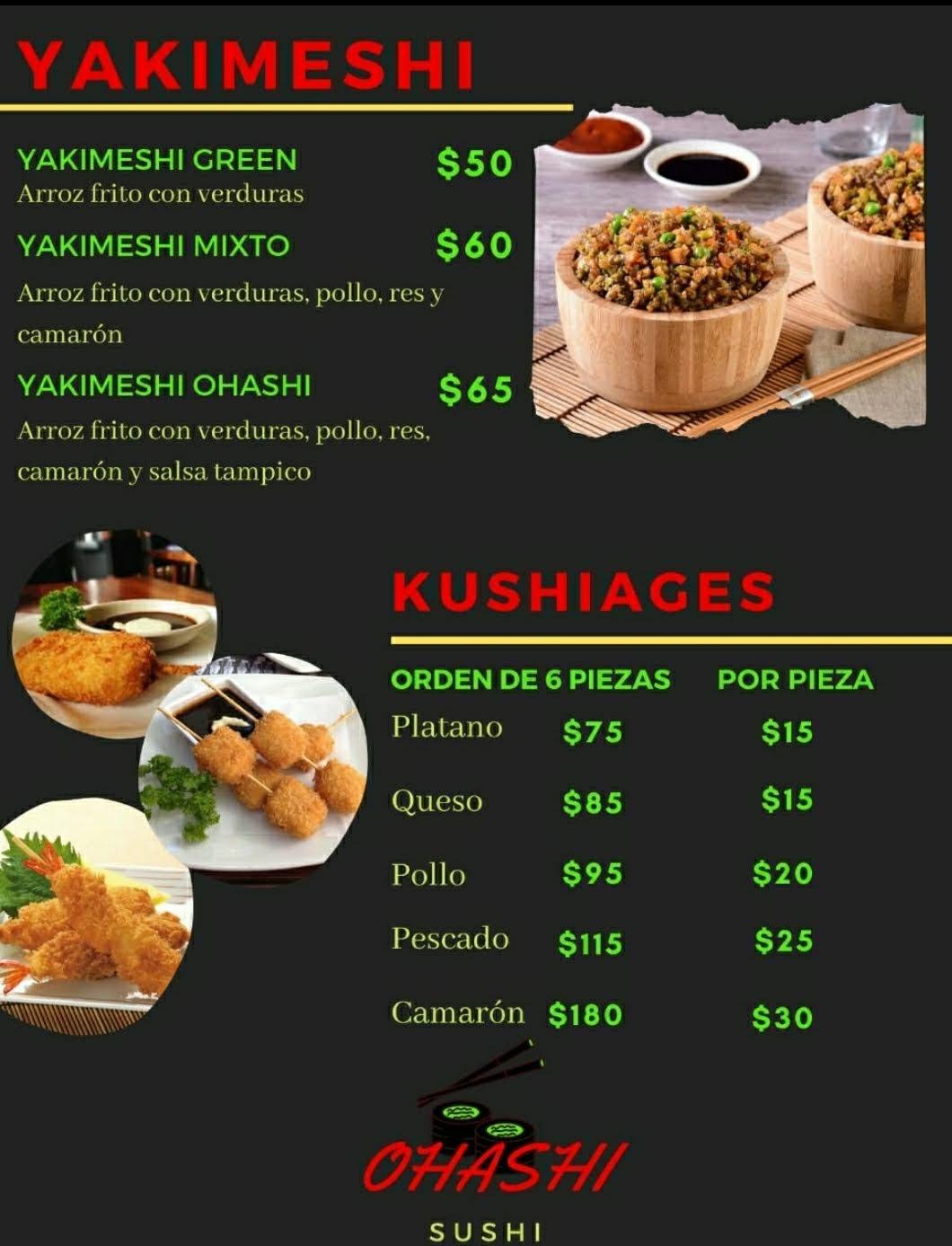 Carta del restaurante SUSHI OHASHI MARTINEZ DE LA TORRE, Martínez del ...