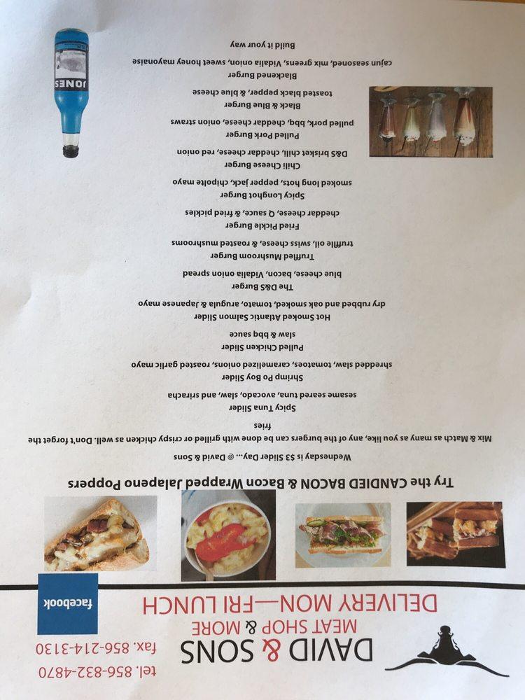 Menu At David Sons 322 BBQ Butcher Swedesboro NJ Swedesboro Menu At David Sons 322 BBQ Butcher Swedesboro NJ Swedesboro