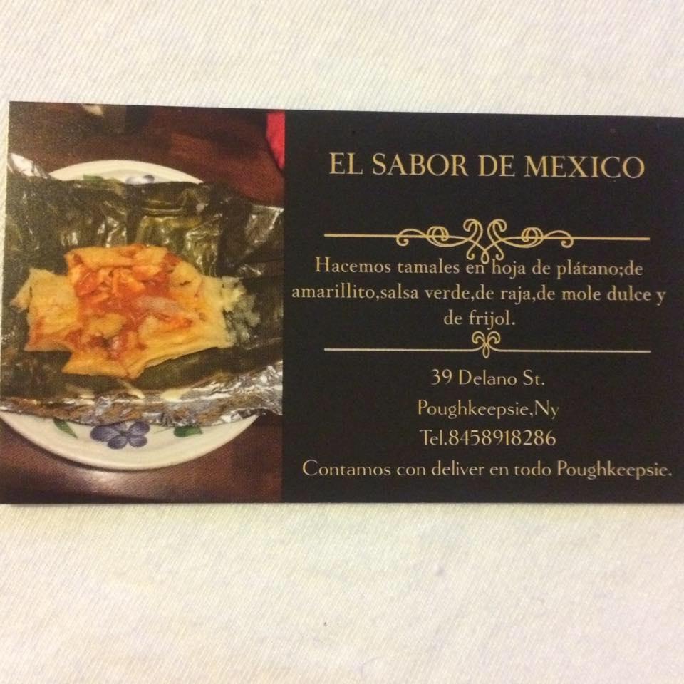 Menu at El SABOR D' Mexico restaurant, Poughkeepsie