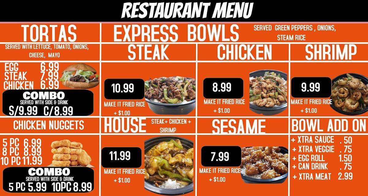 Menu at Express Grub restaurant, Marietta
