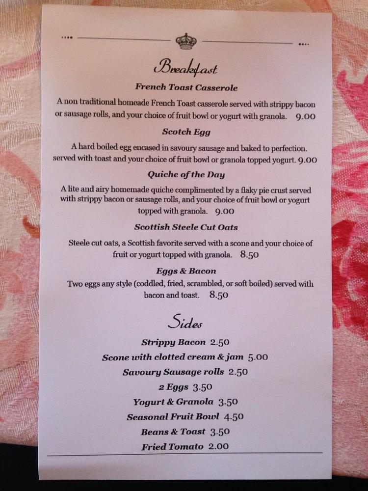 Menu at Lovejoy's Restaurant & Tea Room, Florence
