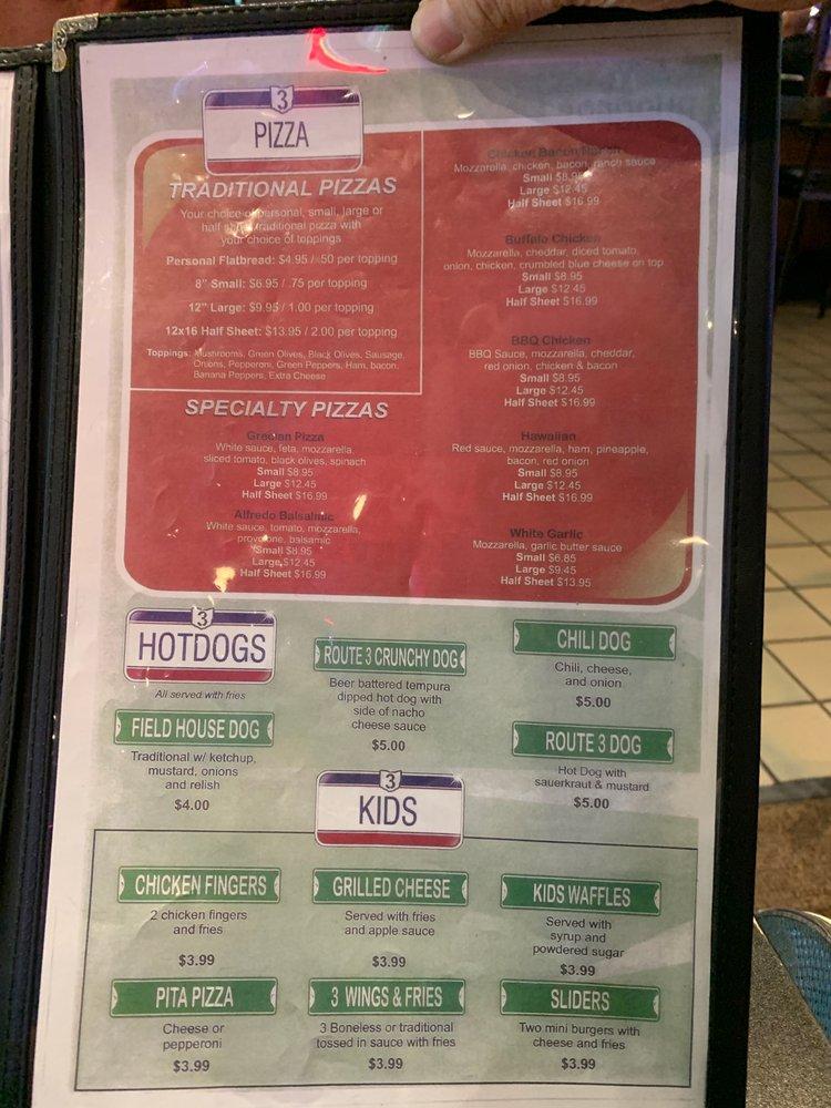 Menu at The 3 Spot pub & bar, North Royalton