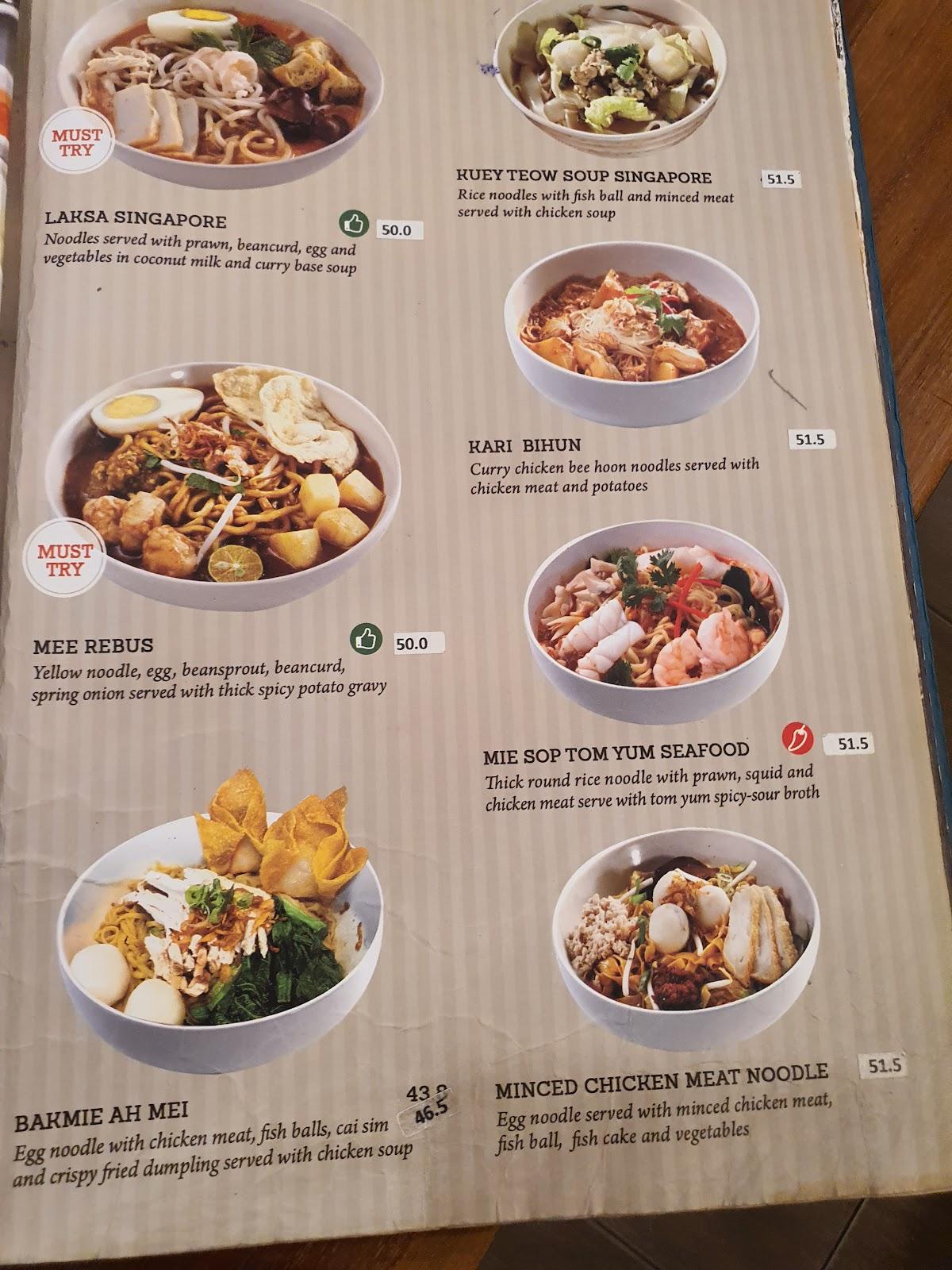 Menu at Ah Mei Cafe Puri Indah Mall, West Jakarta, Jl. Puri Agung GF70B-C